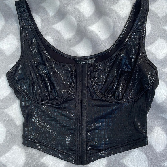 SHEIN | Tops | Shein Snake Skin Corset Top | Poshmark